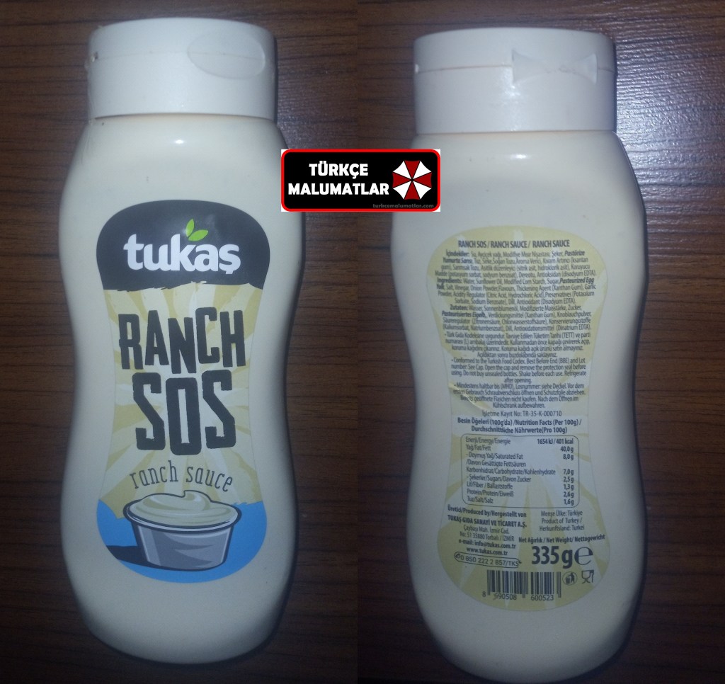 Tukas Ranch Sos Ürün İncelemesi | Türkçe Malumatlar